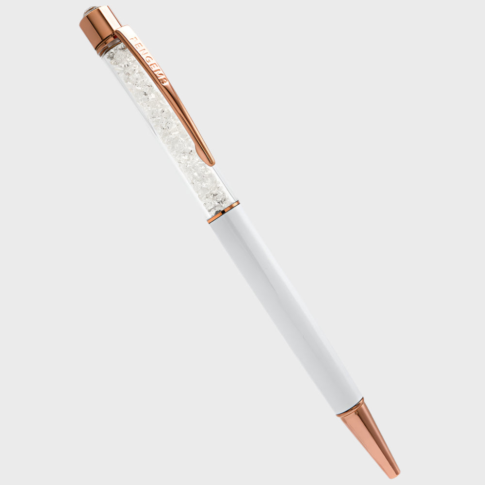 Aspen – All-white crystal pen with ice queen energy – PENGEMS