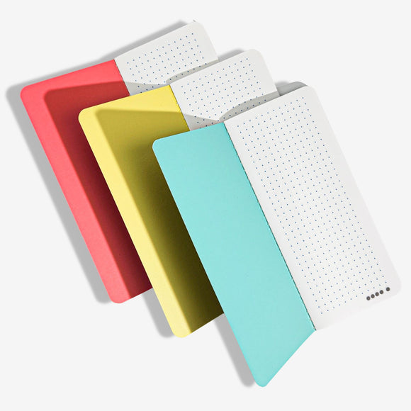 Jet Set Wristlet Stone Paper Notebook Set 3-piece Compliments Dot Grid ...